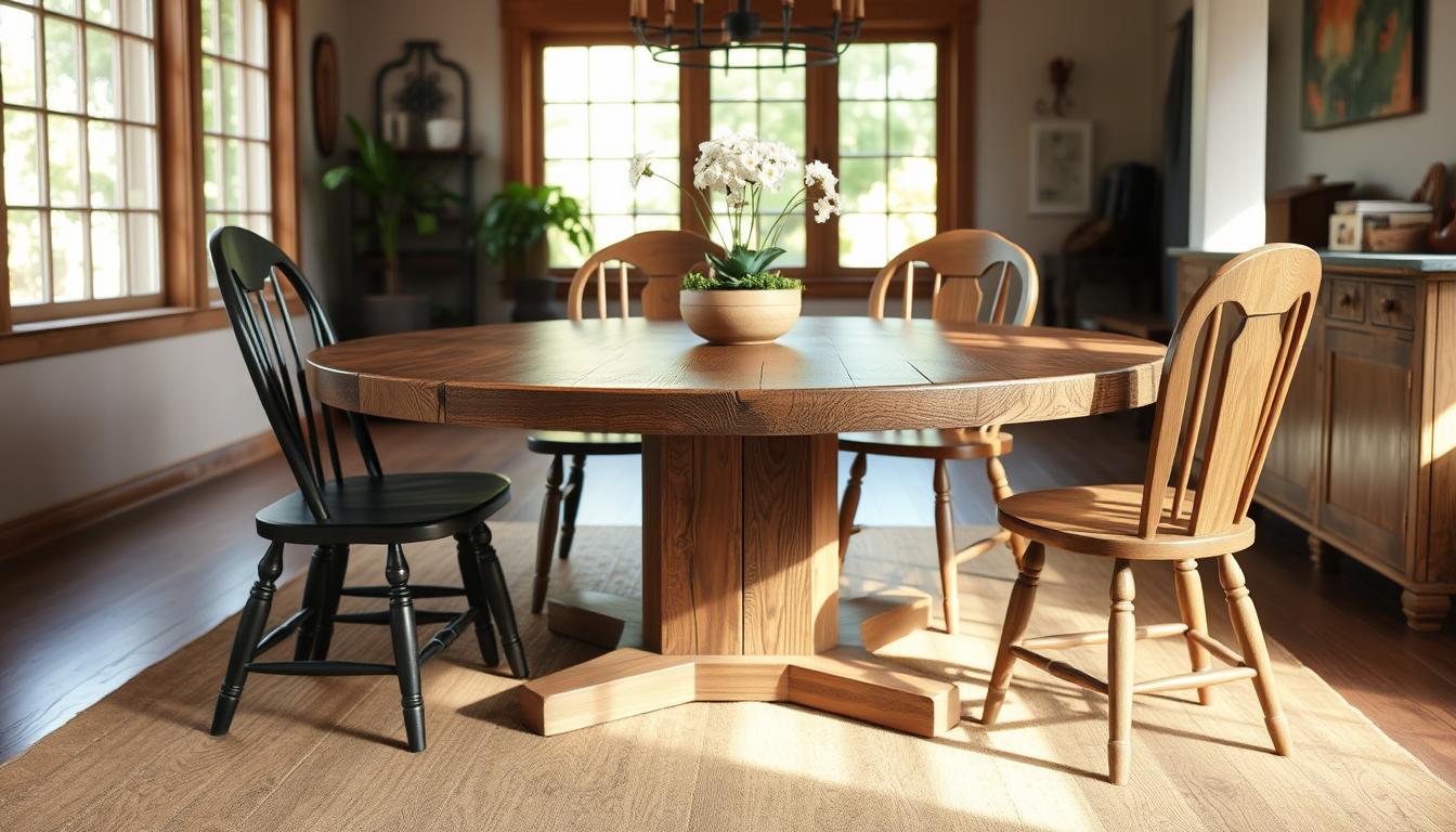 5 Incredible DIY Round Farmhouse Dining Table Ideas