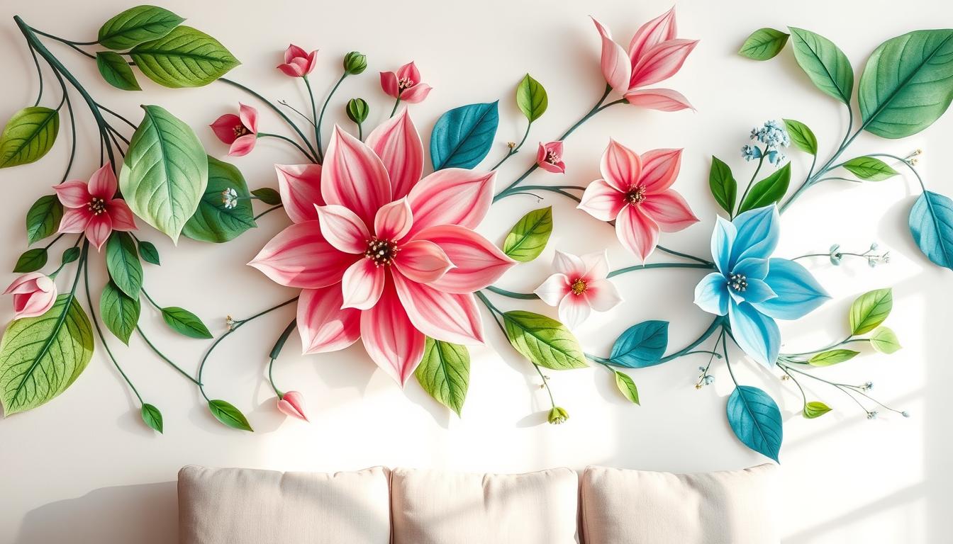 7 Stunning Flower Wall Decals to Elevate Small Living Rooms