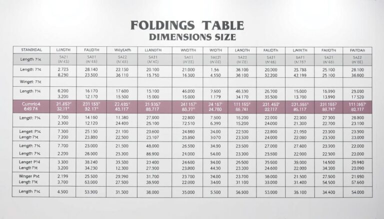 Standard Folding Table Sizes: What You Need to Know